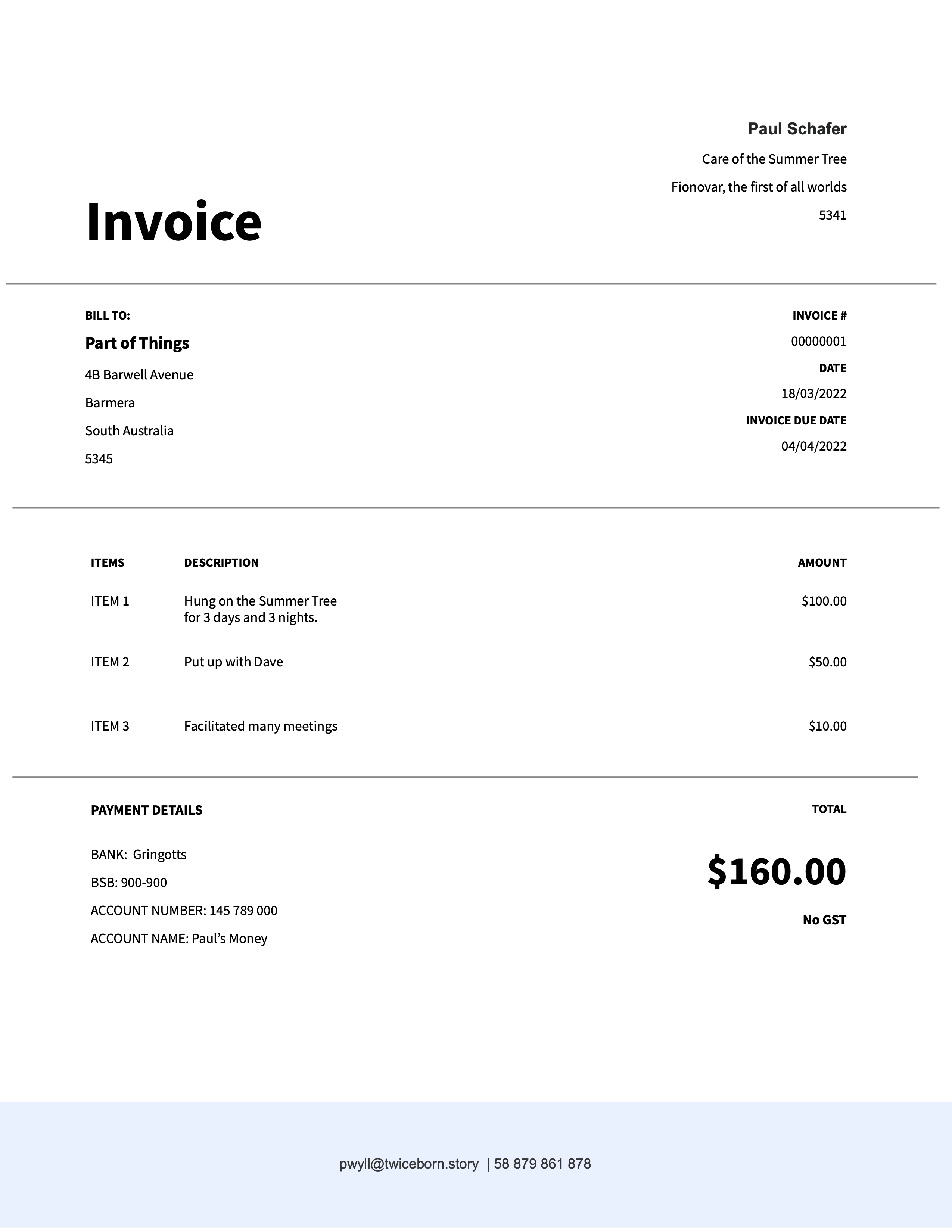 Invoice Template & Instructions (by Kirste Jade) – Part of Things